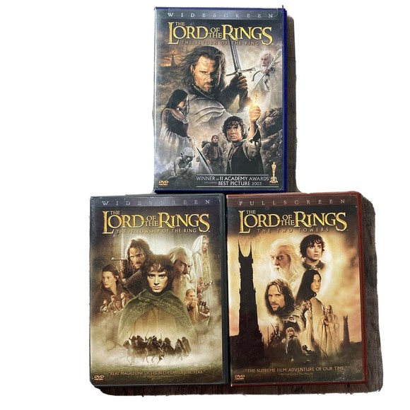 Media | Lord Of The Rings Trilogy Wide Fullscren 6 Disc Dvd Lotr ...